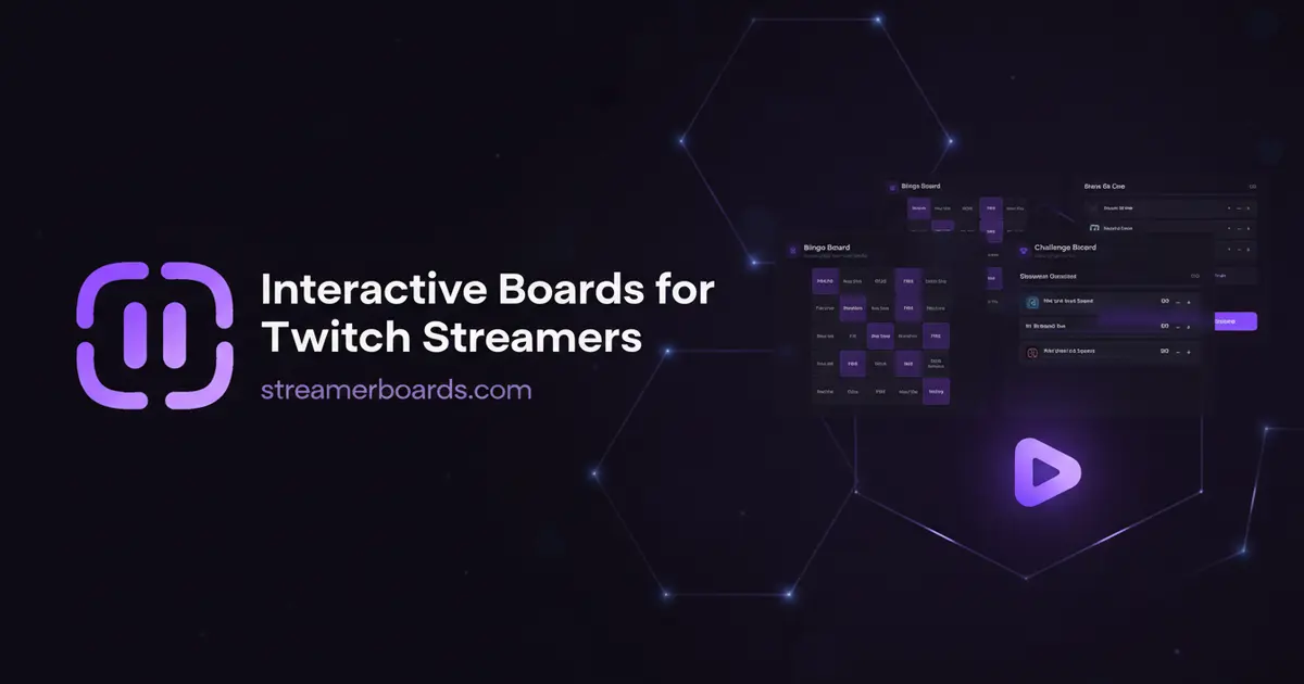 Streamer Boards - Interactive Boards for Twitch Streamers